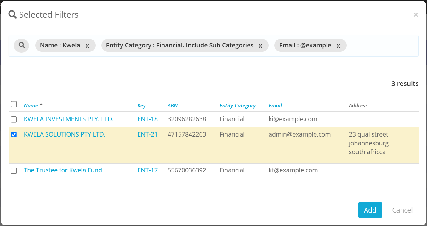 How to use Advanced Search for Entity – Folio Help Centre