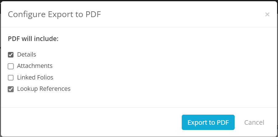 Stack & References Snapshot – Folio Help Centre