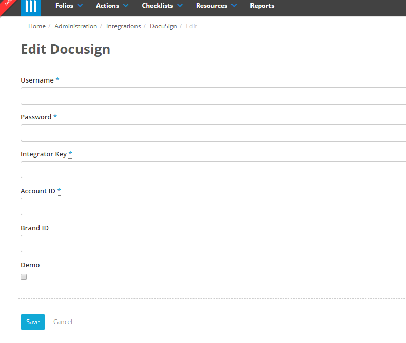 Docusign Integration – Folio Help Centre