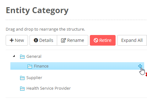 Entity Categories – Folio Help Centre