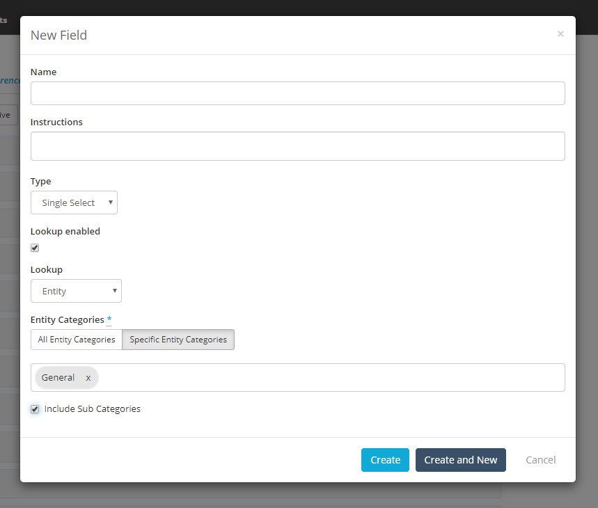Entity Categories – Folio Help Centre