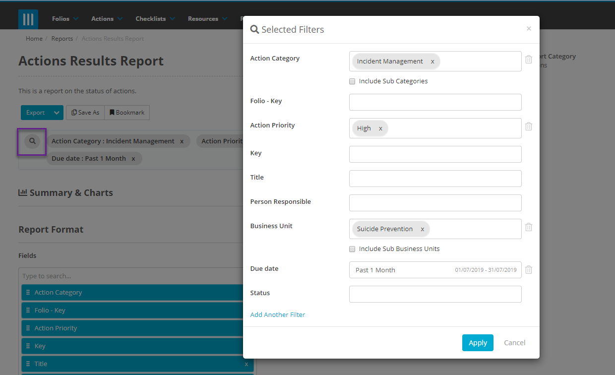 How do I make an Action Results Report? – Folio Help Centre