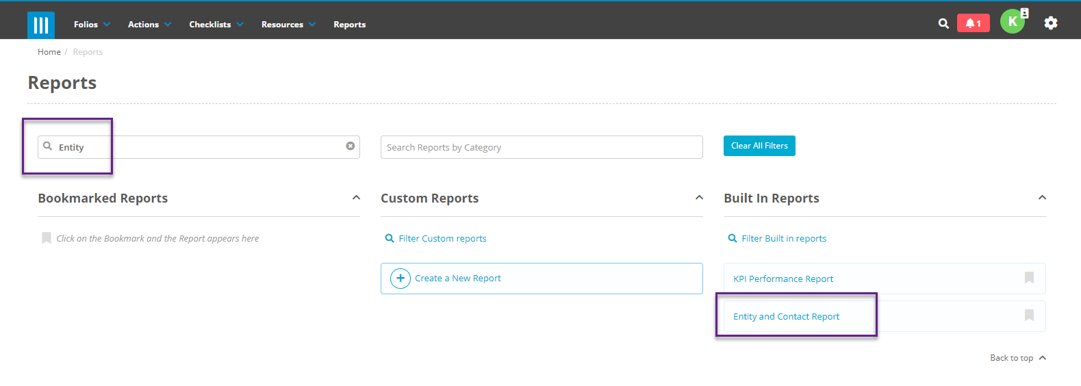How do I report on all of my entities and contacts? – Folio Help Centre