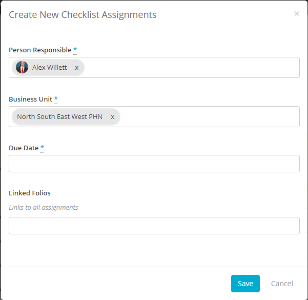 Assigning multiple checklists to a user – Folio Help Centre