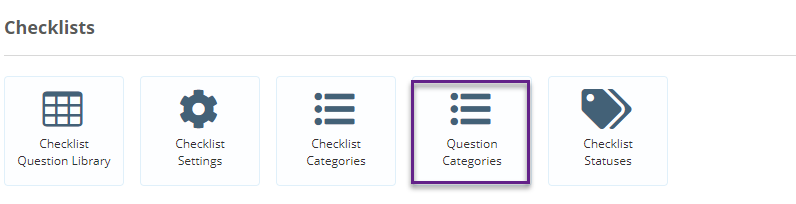 Categorising checklist questions – Folio Help Centre