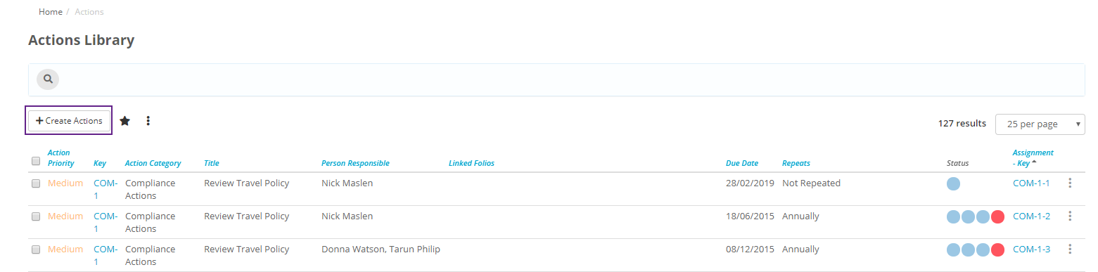 How do I create an action? – Folio Help Centre