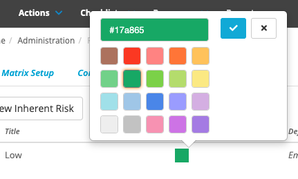 Risk Matrix Setup – Folio Help Centre