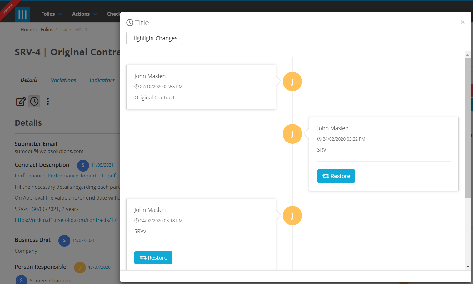 Viewing a Folio record – Folio Help Centre