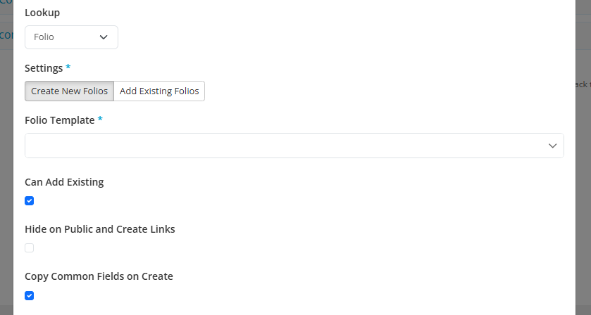 Setting up Folio Lookup Create – Folio Help Centre