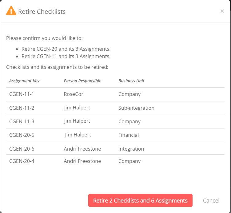 Retiring Checklists & Checklist Assignments – Folio Help Centre