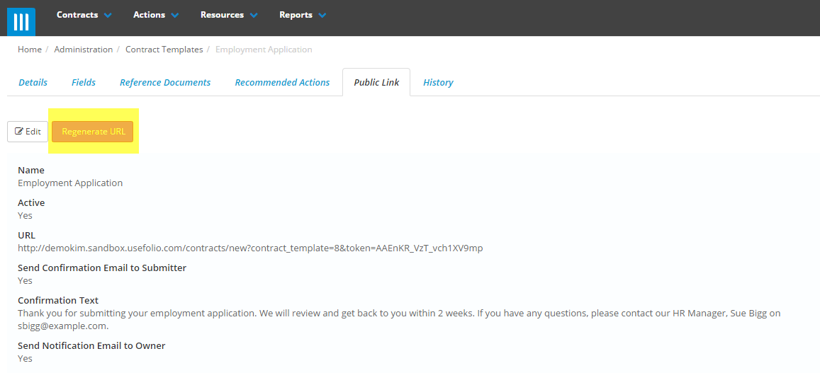Creating a public link – Folio Help Centre