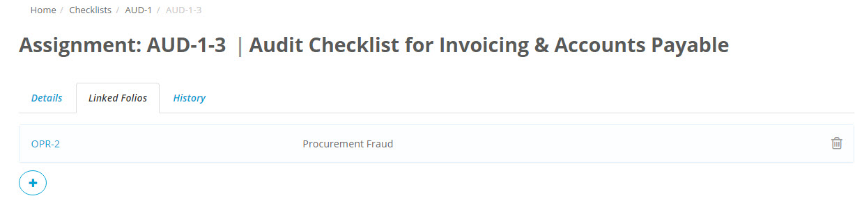 Linking a checklist to a Folio – Folio Help Centre