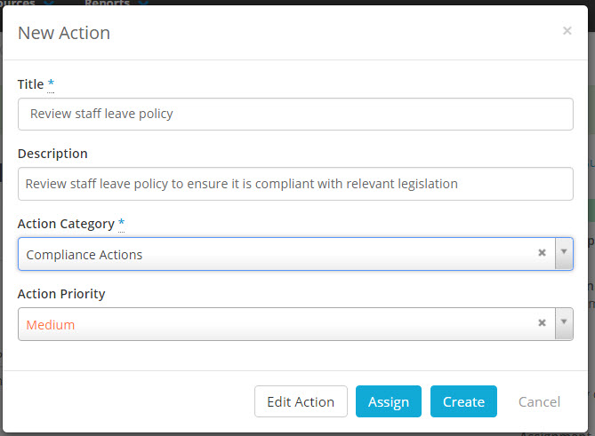 How do I create an action? – Folio Help Centre
