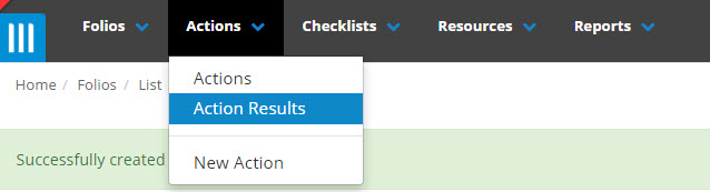 How do I see action results? – Folio Help Centre
