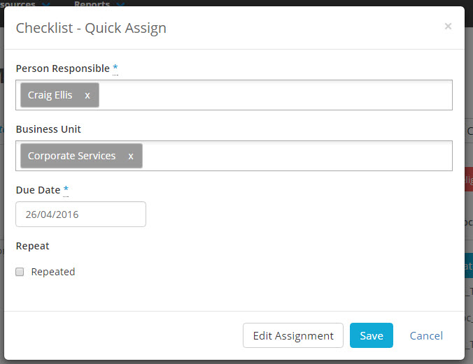 Setting up recommended checklists for a Folio template – Folio Help Centre