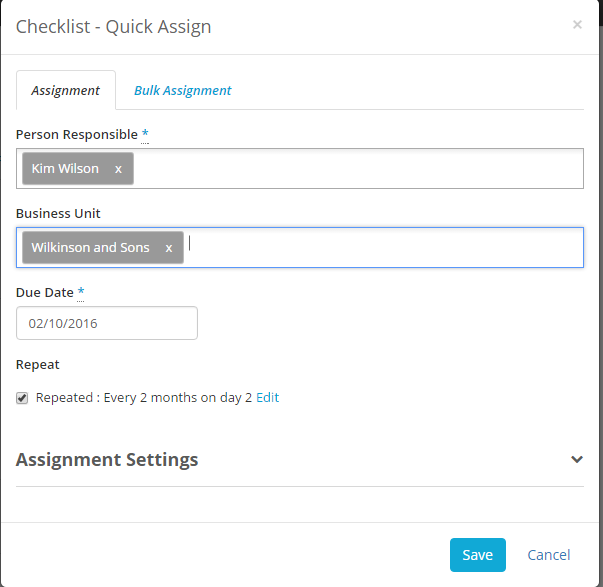 Can I set up a repeating checklist? – Folio Help Centre