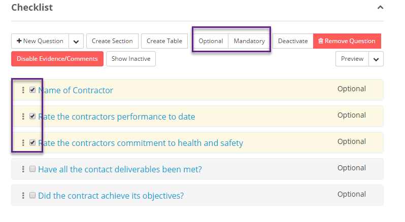 How do I make checklist questions mandatory? – Folio Help Centre