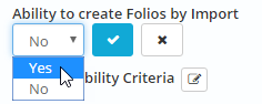 Give users with Folio create rights the ability to import new Folio ...
